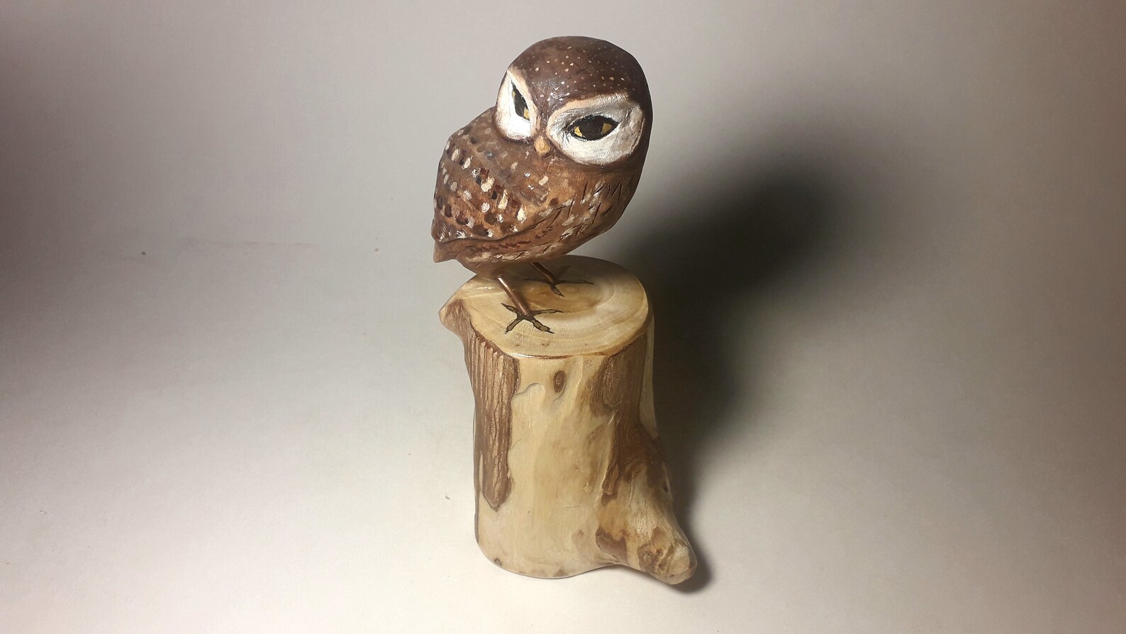 Little owl figurine owl lovers gift owl collectible wooden | Etsy