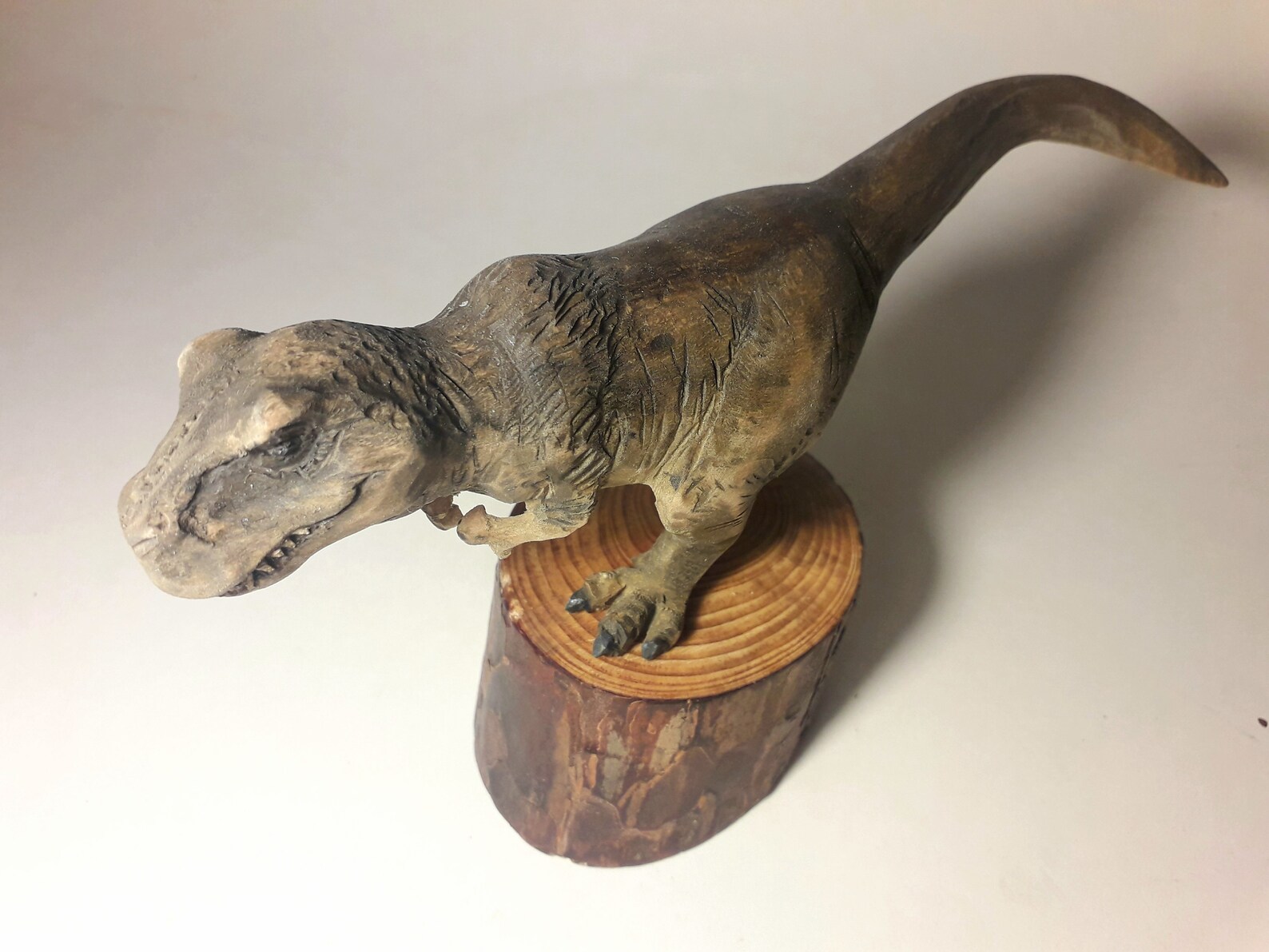 Hand-carved Wooden T-rex Sculpture, Prehistoric Animal Art, Gift ...