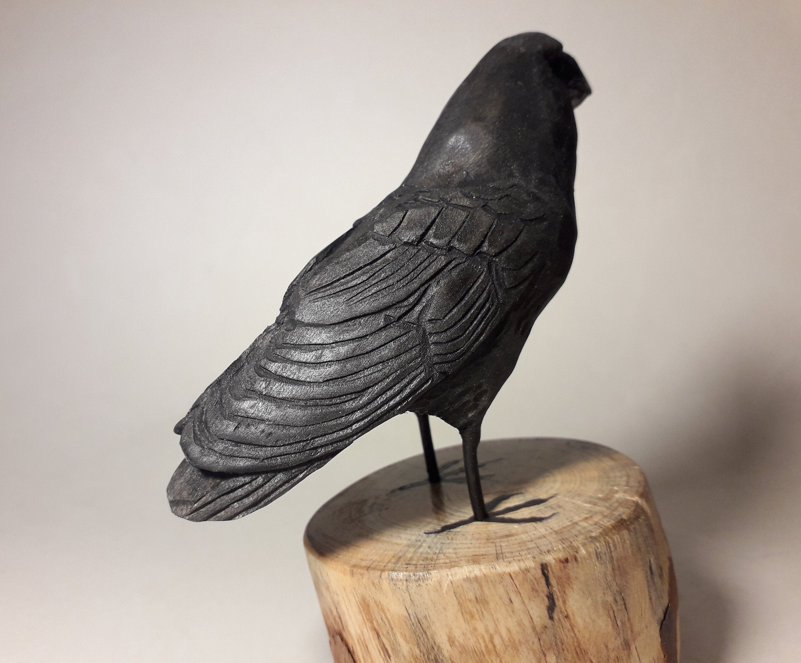 Raven Sculpture for Halloween, Detailed Halloween Figure, Artist's ...