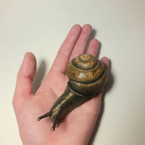 Wooden Snail, Detailed Figurine, Naturalistic Snail, Wildlife ...