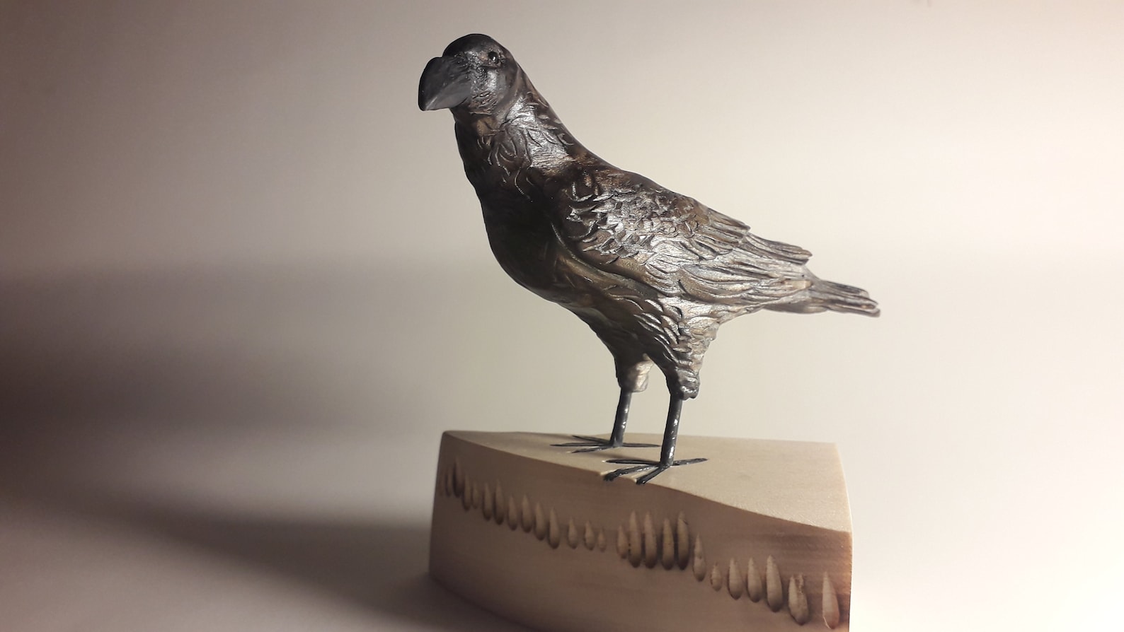 Wooden Raven Statue Hand Carved Sculpture Raven Art Raven - Etsy UK