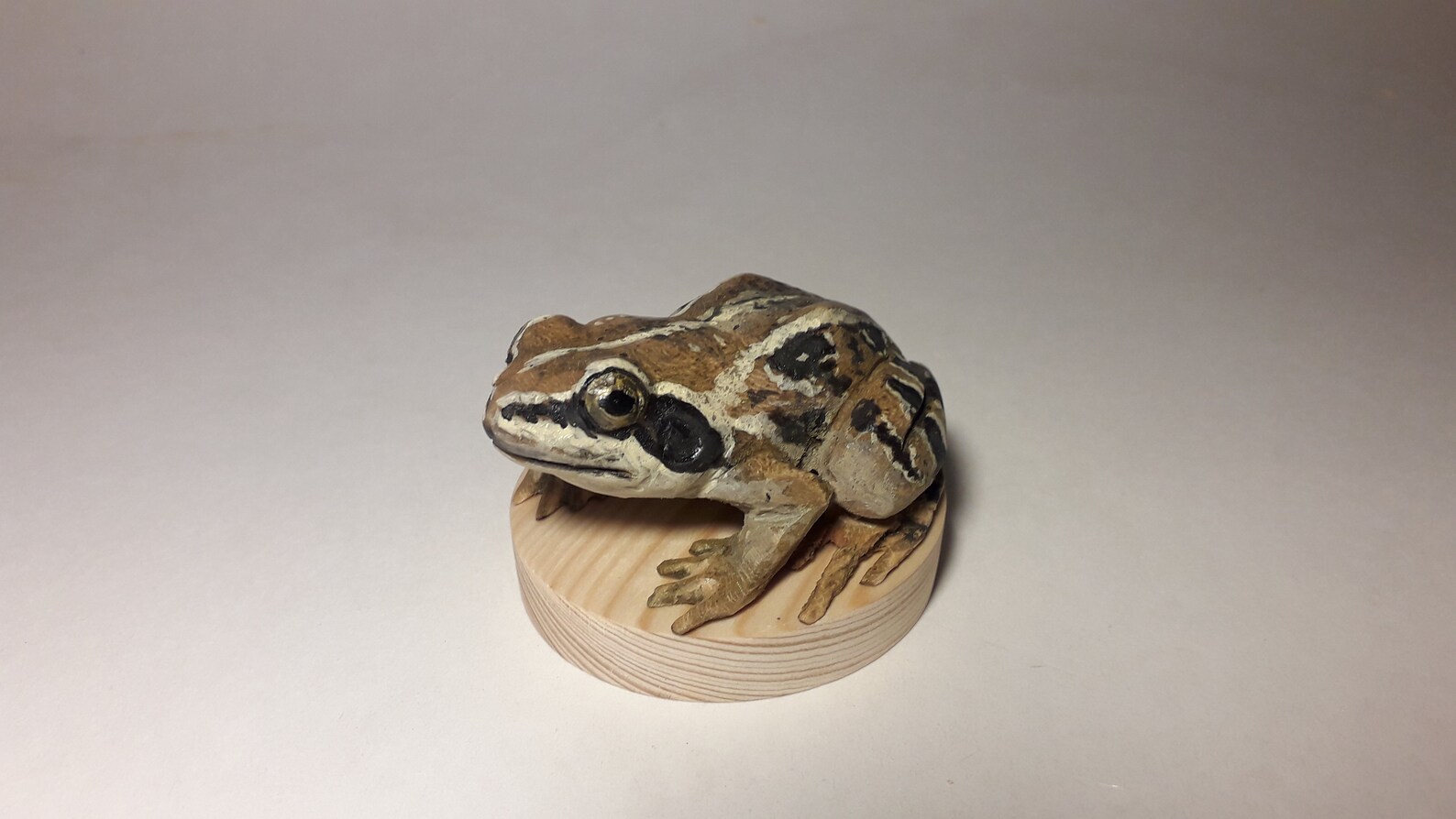 Wooden Frog Sculpture Handmade Realistic Figure Detailed | Etsy