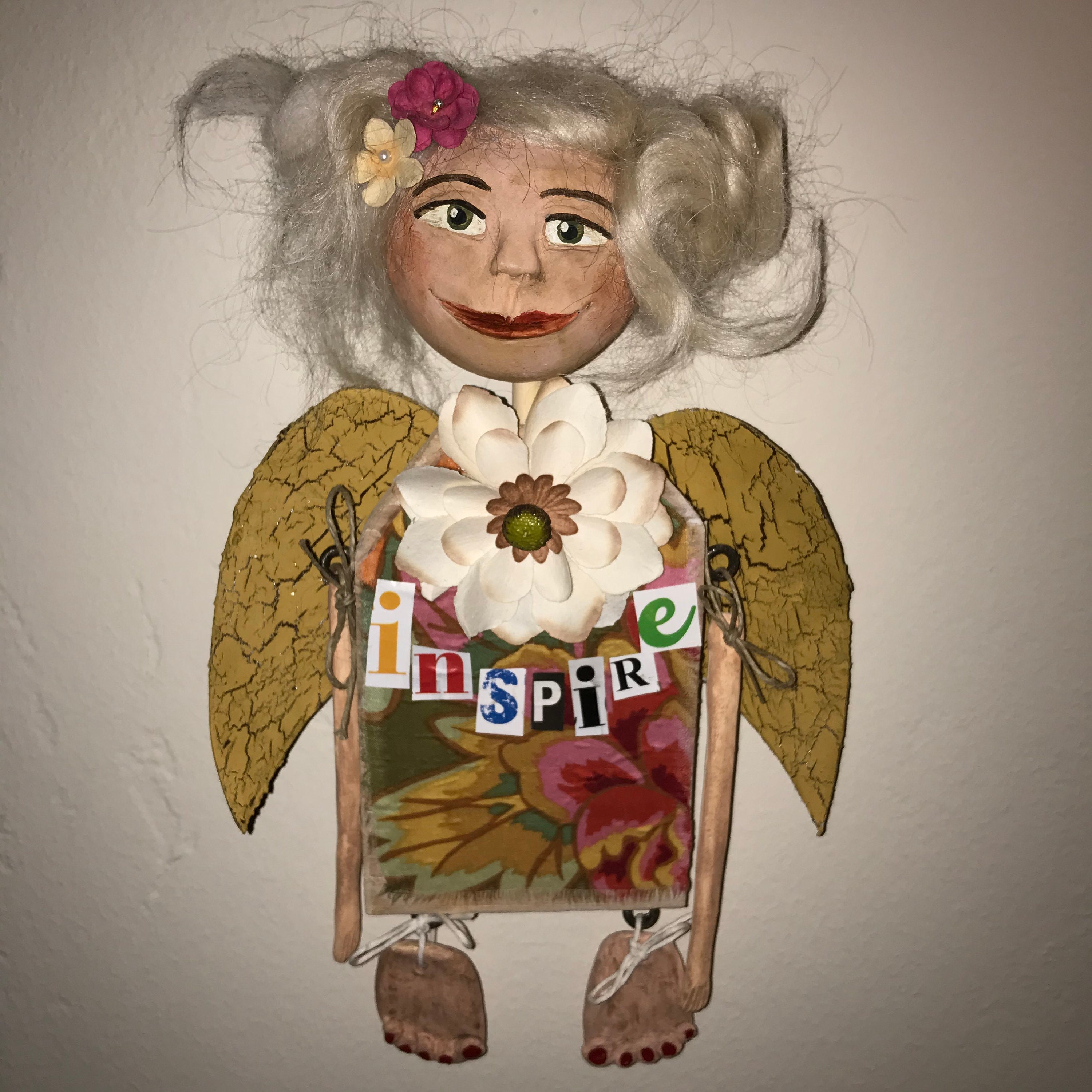 Angel Art Doll, Sculpted Angel, Angel Wall Hanging - Etsy