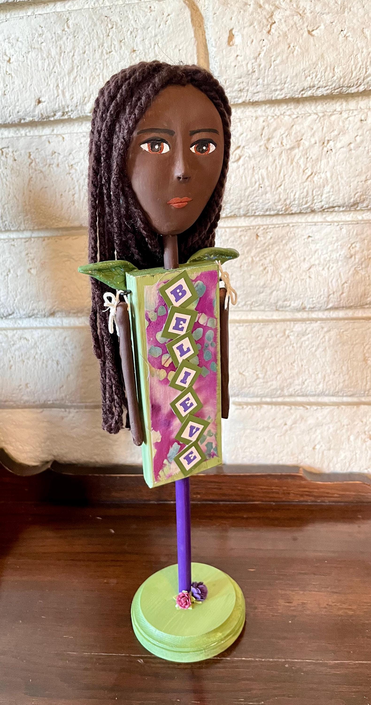 Art Doll, African American Art Doll, Fairy Figurine, Inspirational Gift ...