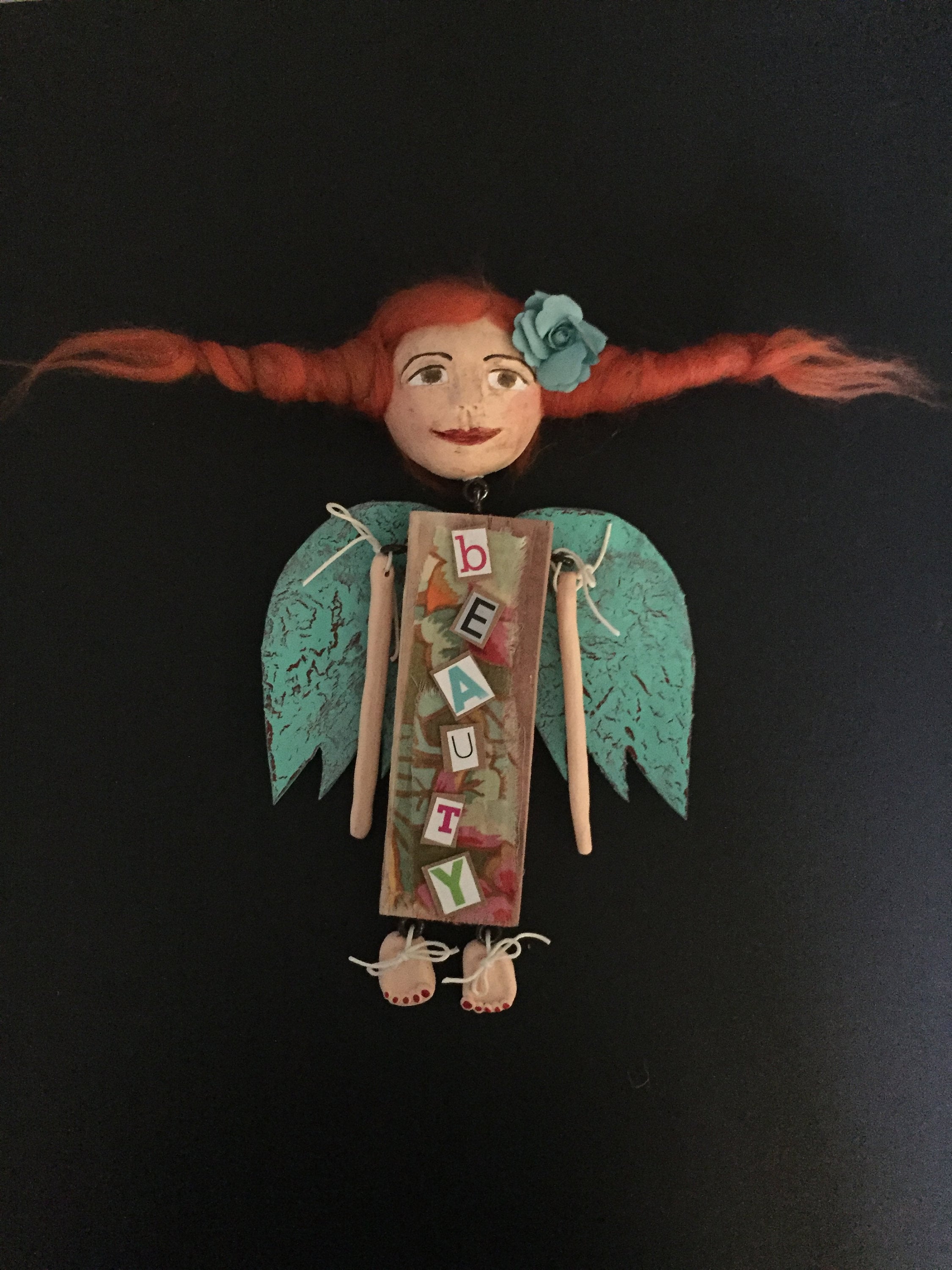 Maggie: Angel Art Doll, Angel Figurine, Sculpted Angel, Whimsical Angel ...