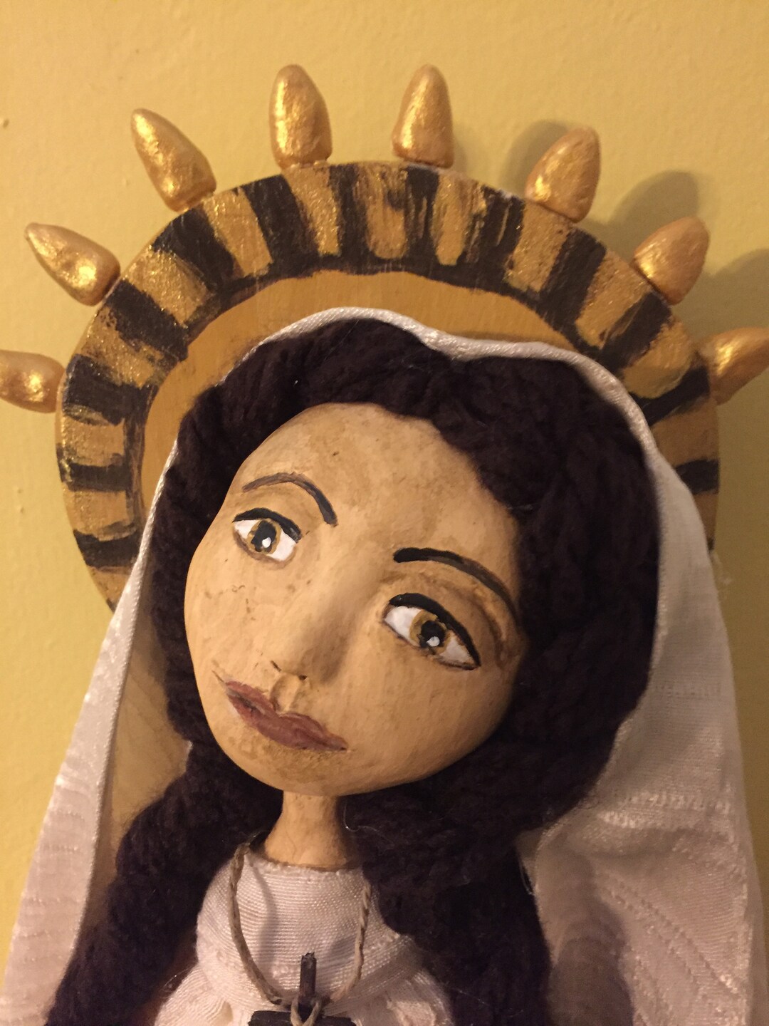 Maria: Virgin Mary Art Doll, Paper Clay OOAK Art Doll, - Etsy