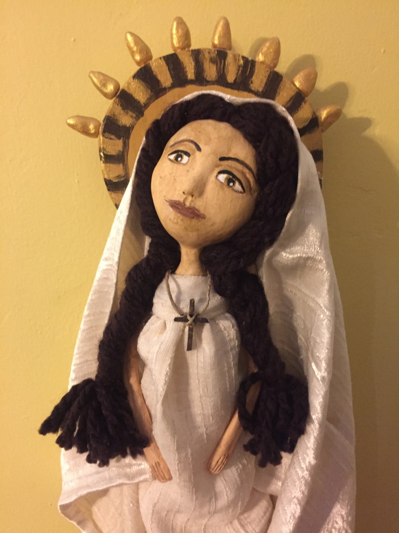 Maria: Virgin Mary Art Doll, Paper Clay OOAK Art Doll, - Etsy