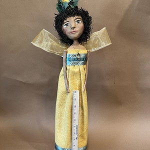 African American Art Doll, Princess, Paper Clay Doll, Hand Sculpted ...