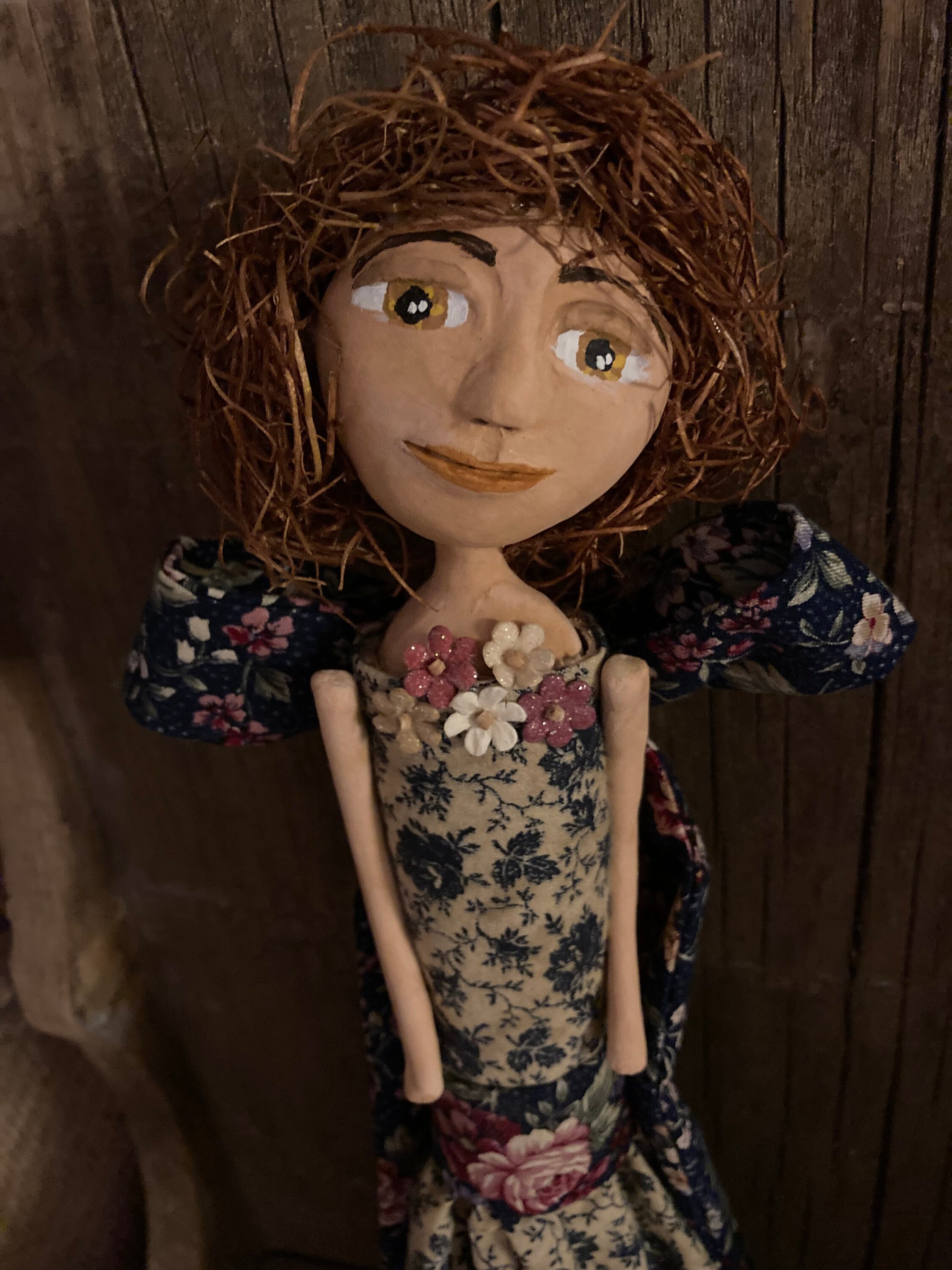 Angela: Calico Angel Art Doll Angel Figurine - Etsy