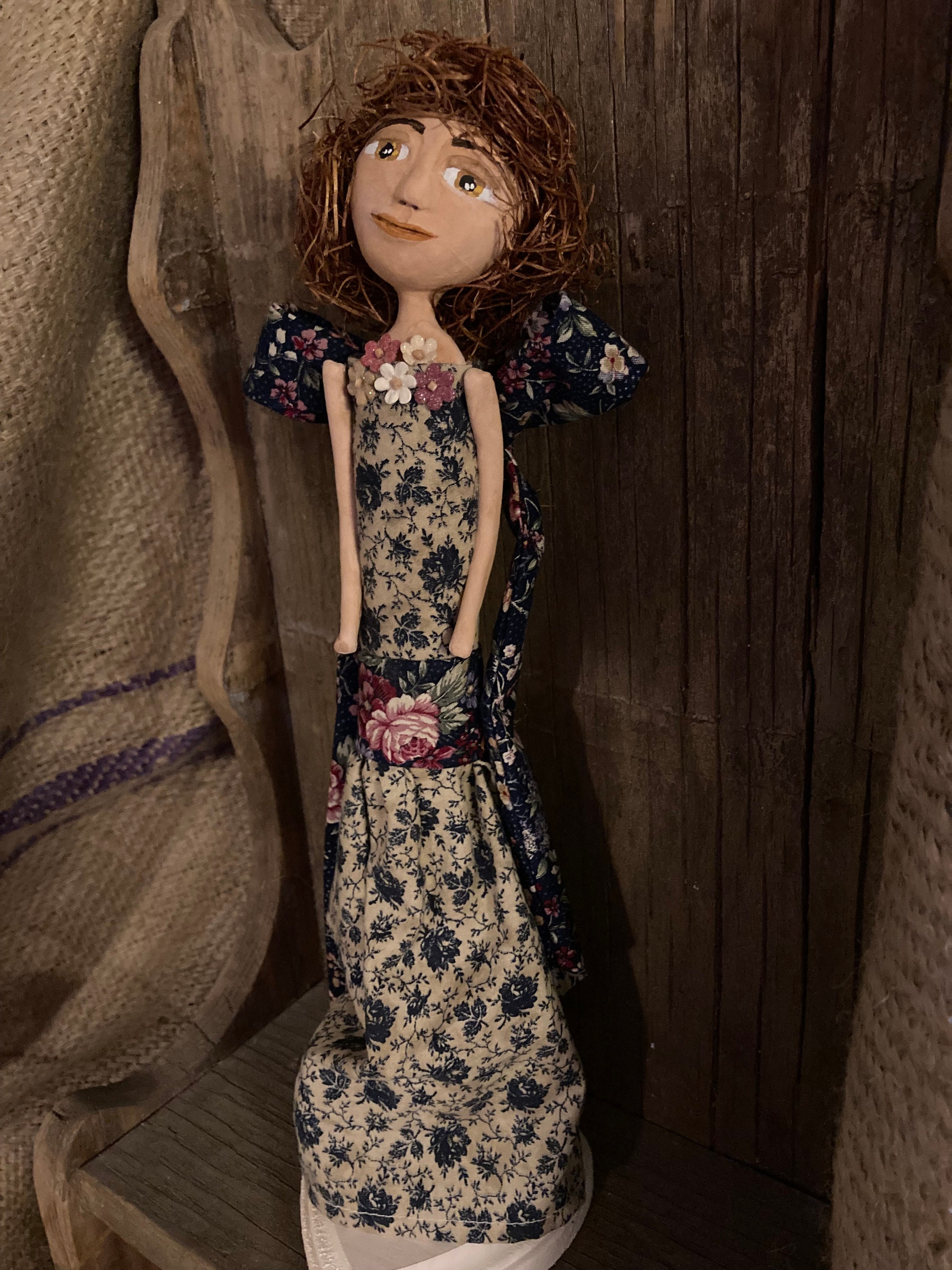 Angela: Calico Angel Art Doll Angel Figurine - Etsy