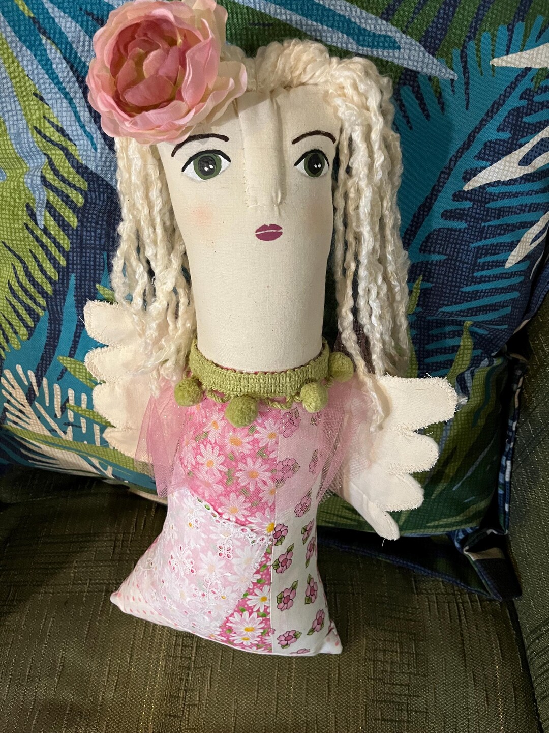 Angel Fabric Doll, OOAK Angel, Collectible - Etsy