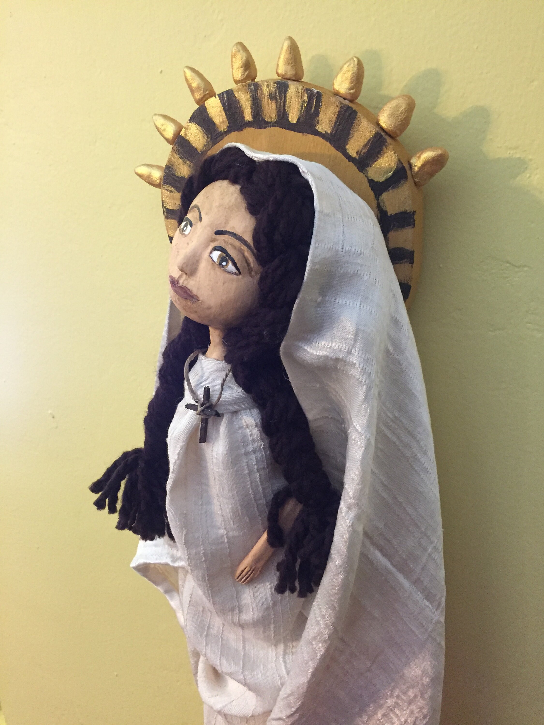 Maria: Virgin Mary Art Doll, Paper Clay OOAK Art Doll, - Etsy