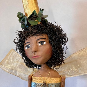 African American Art Doll, Princess, Paper Clay Doll, Hand Sculpted ...