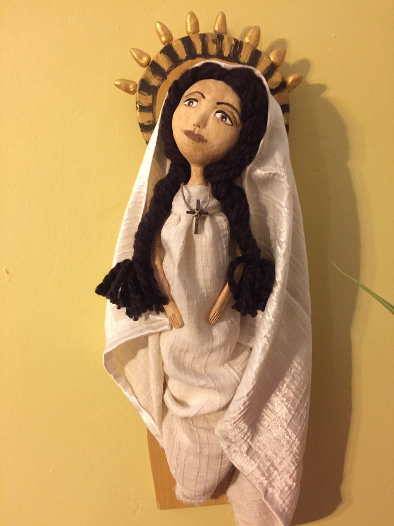 Maria: Virgin Mary Art Doll, Paper Clay OOAK Art Doll, - Etsy