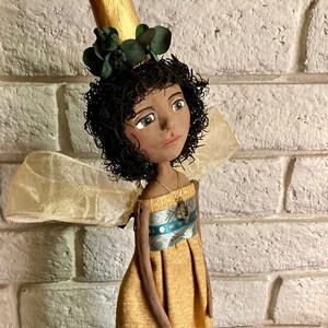 African American Art Doll, Princess, Paper Clay Doll, Hand Sculpted ...