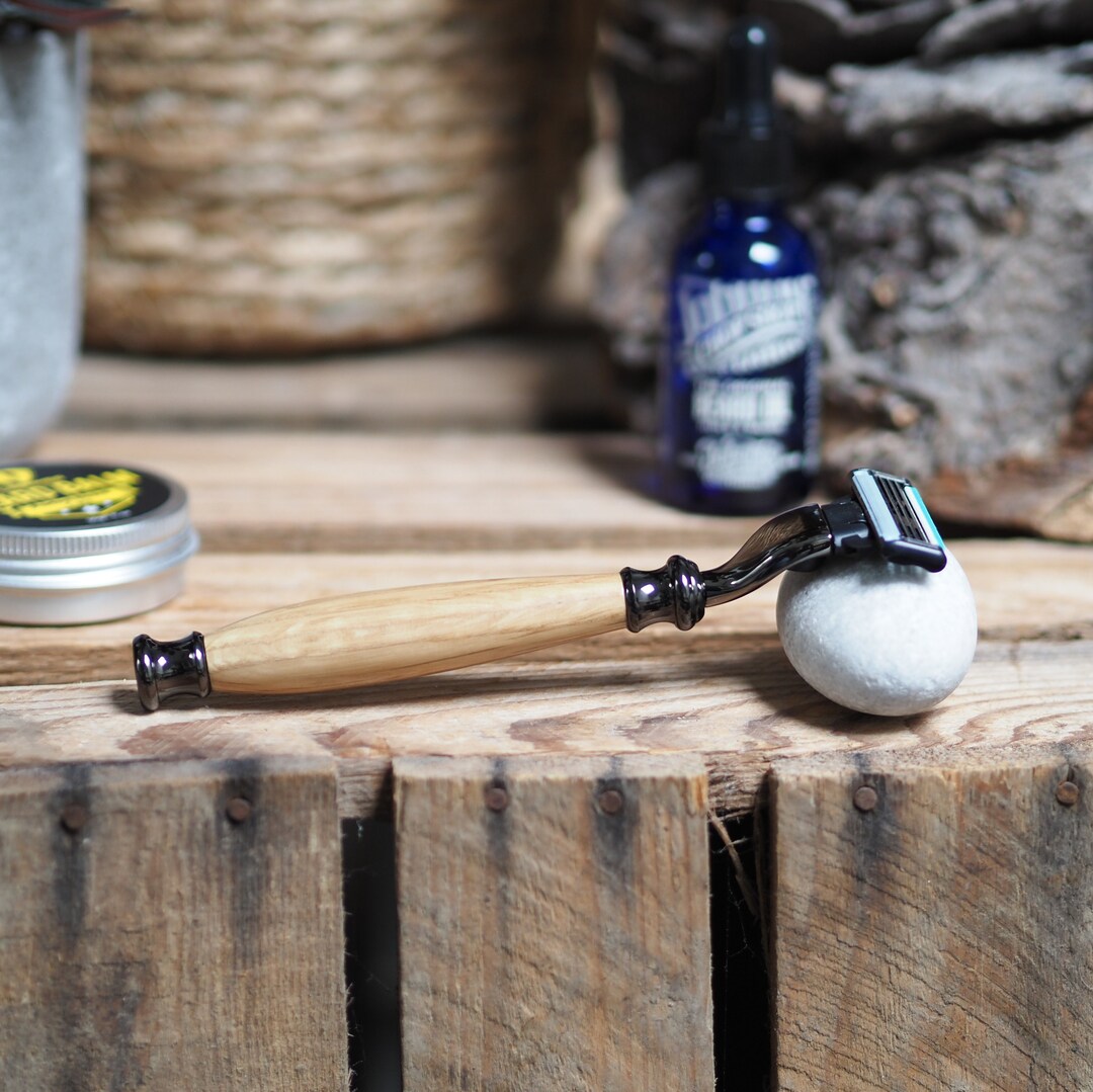 Mach 3 or Fusion Razor Handle Made From Reclaimed Oak. - Etsy