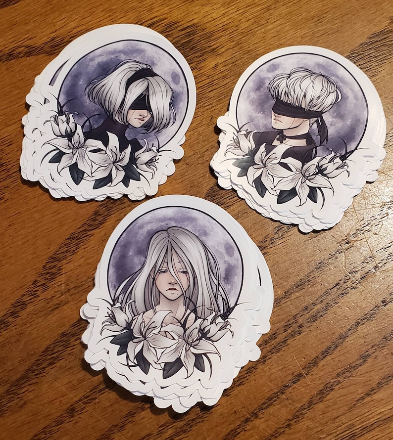 Nier Automata Stickers Decor Fanart Journal Gaming - Etsy