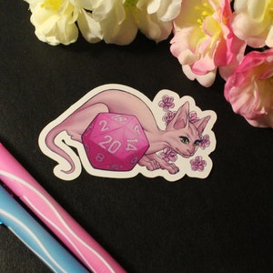 NEW COATS D20 Cat Stickers D&D Gaming Tabletop Nerdy Cute - Etsy