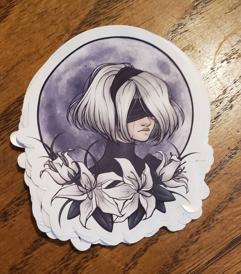 Nier Automata Stickers Decor Fanart Journal Gaming - Etsy