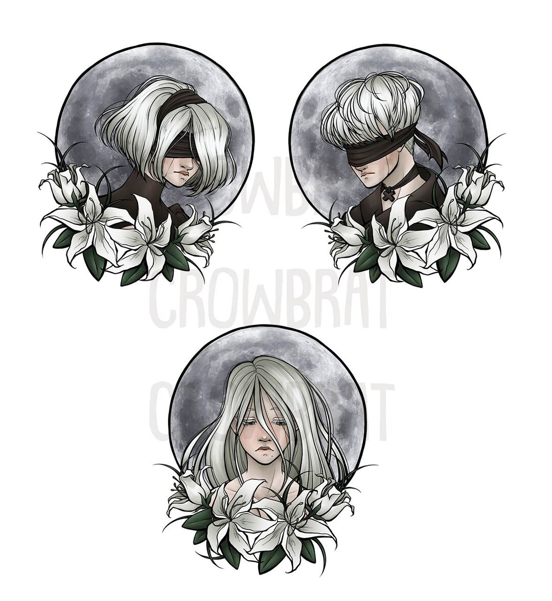 Nier Automata Stickers Decor Fanart Journal Gaming - Etsy