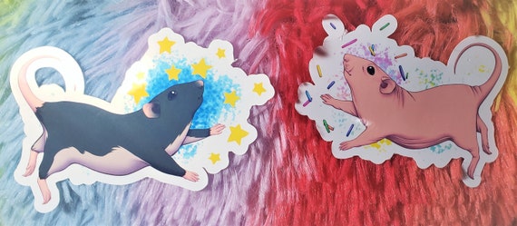 Rattie Sisters Sticker Set Bald Rat Fancy Rat Pet Rats | Etsy