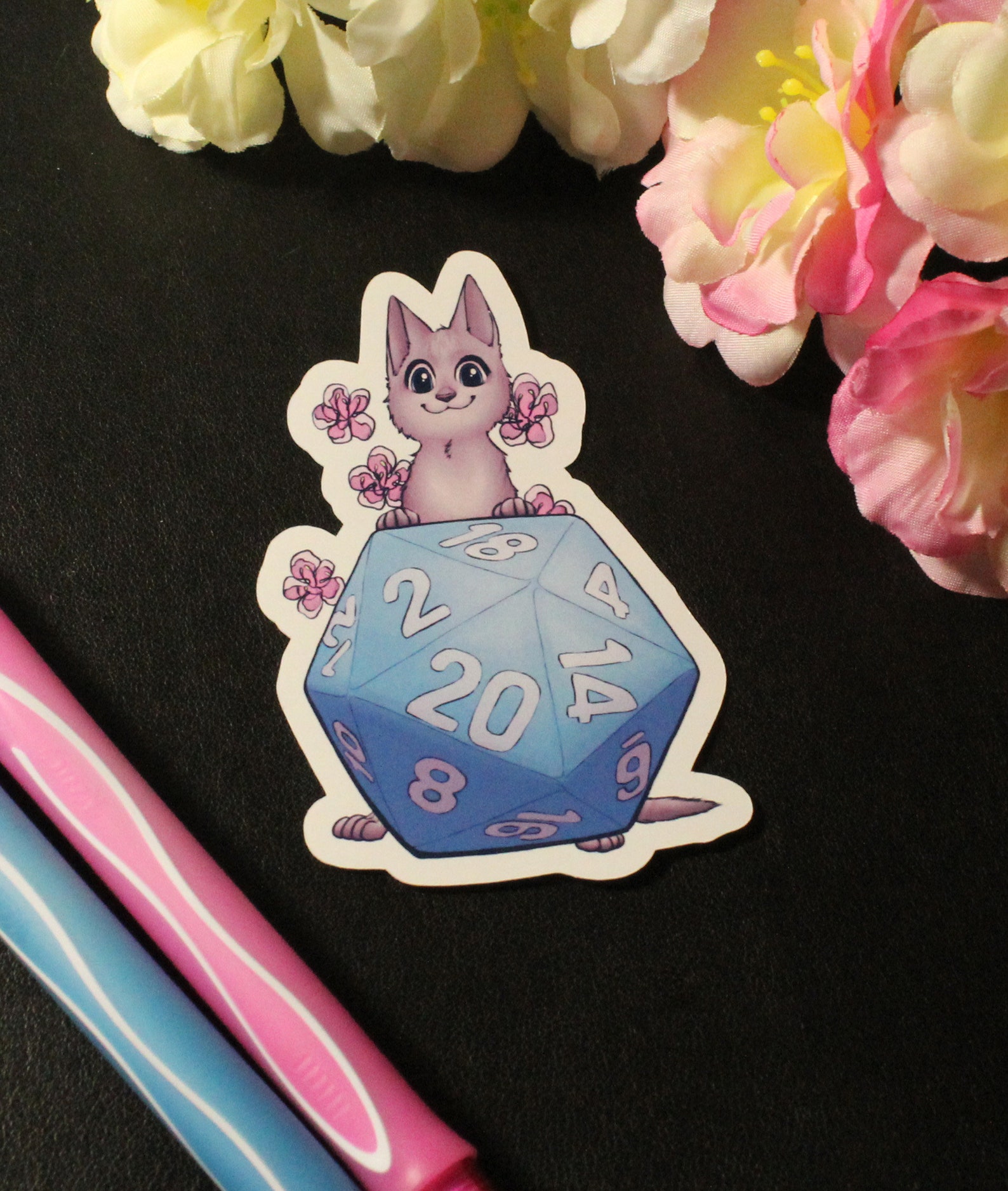 NEW COATS D20 Cat Stickers D&D Gaming Tabletop Nerdy - Etsy