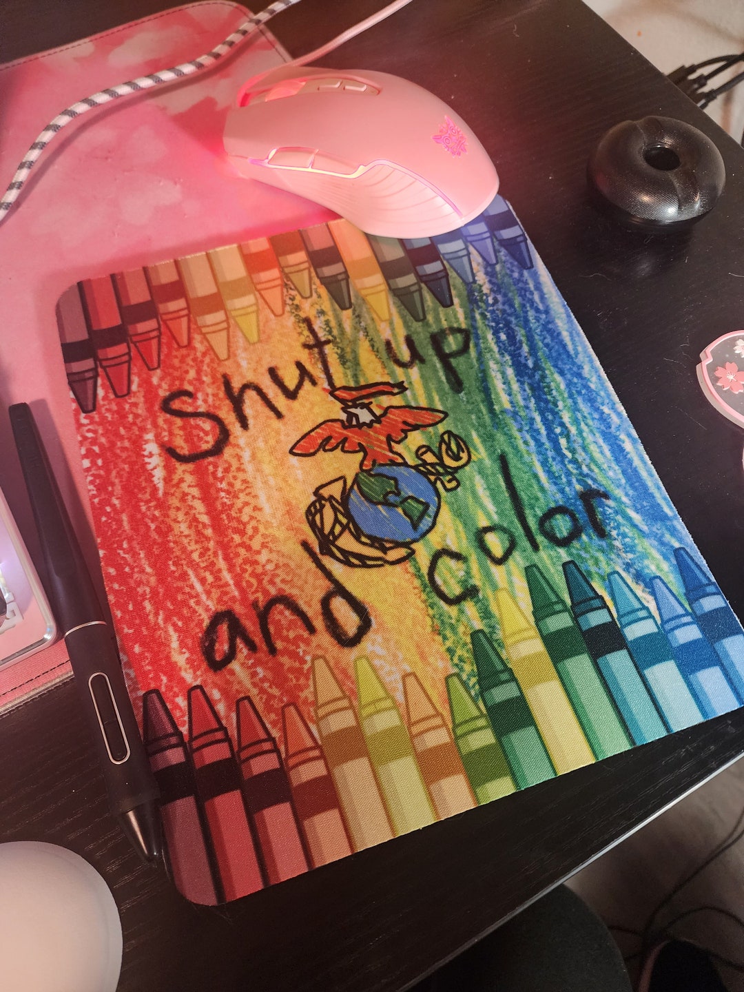 Shut up and Color | Marine Corps Crayon Mousepad - Etsy