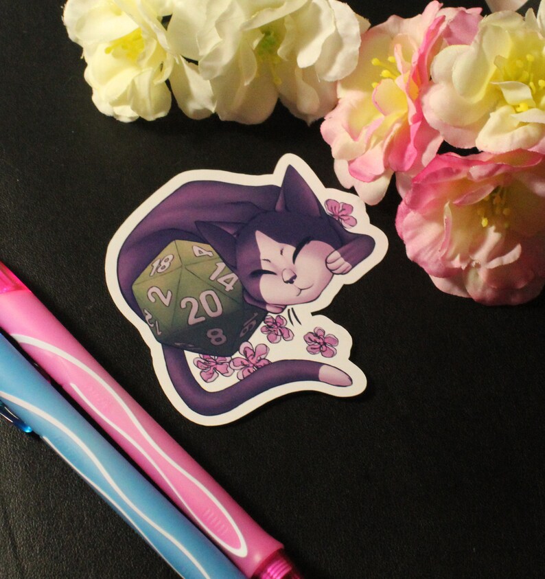NEW COATS D20 Cat Stickers D&D Gaming Tabletop Nerdy - Etsy