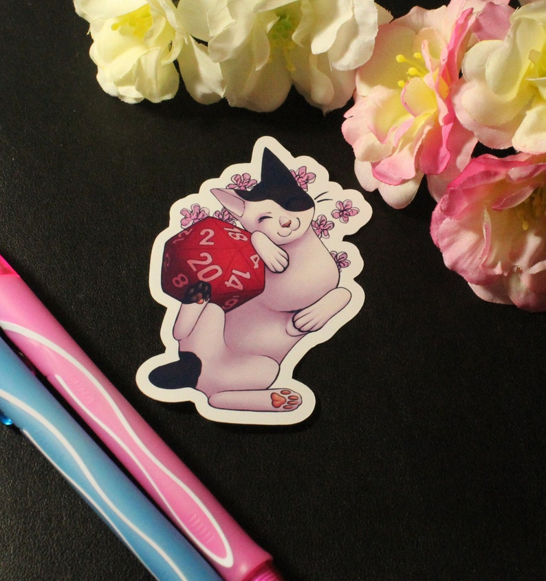 NEW COATS D20 Cat Stickers D&D Gaming Tabletop Nerdy - Etsy
