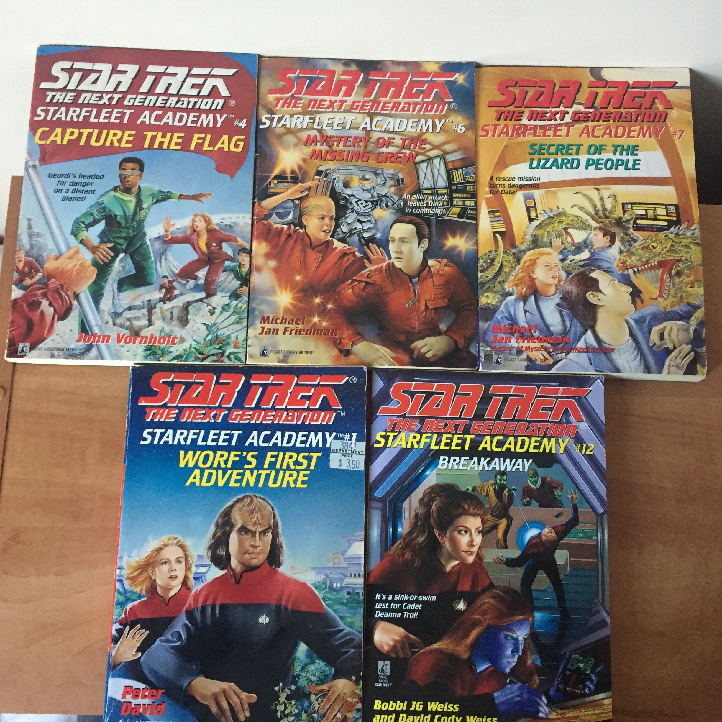 1993 Star Trek the Next Generation Star Fleet Academy Set of 5 Novels ...