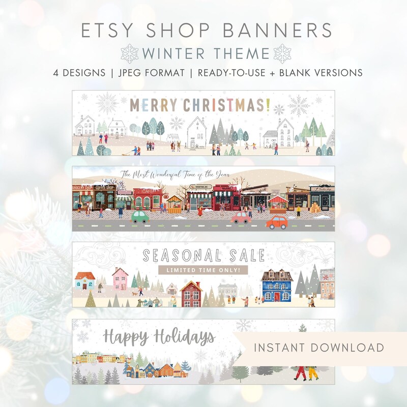 Etsy Shop Banners Winter - Etsy