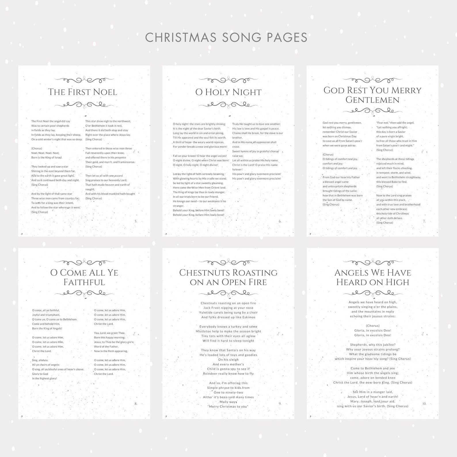 Christmas Carols Songbook Bundle | Printable PDF & Canva Editable ...