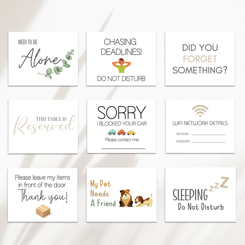Editable Daily Reminder Cards | Everyday Printable Cards for Life’s ...