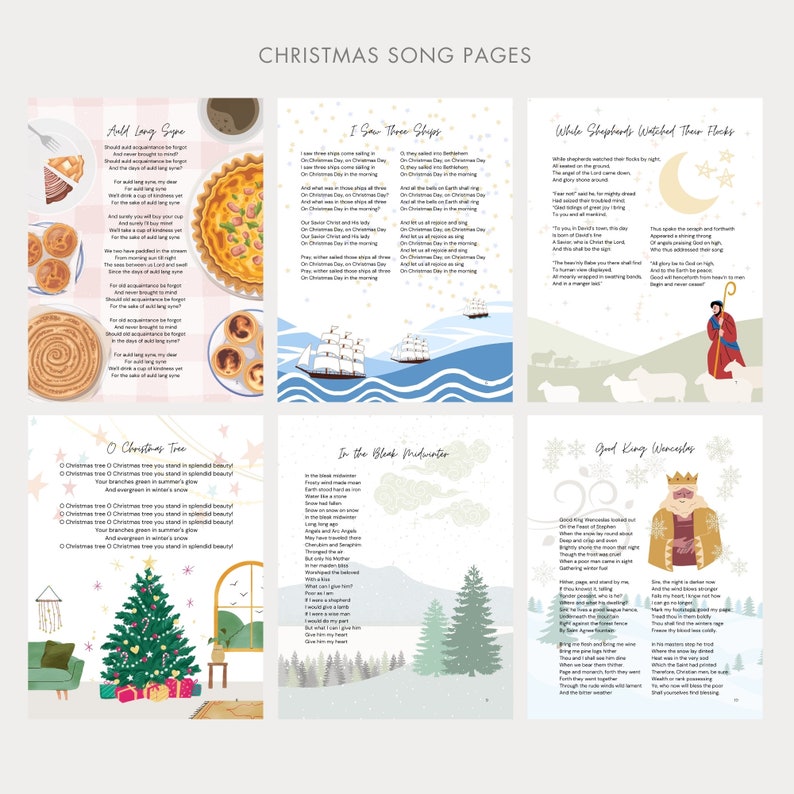 Christmas Carols Songbook Printable PDF | Singalong Caroling Book ...