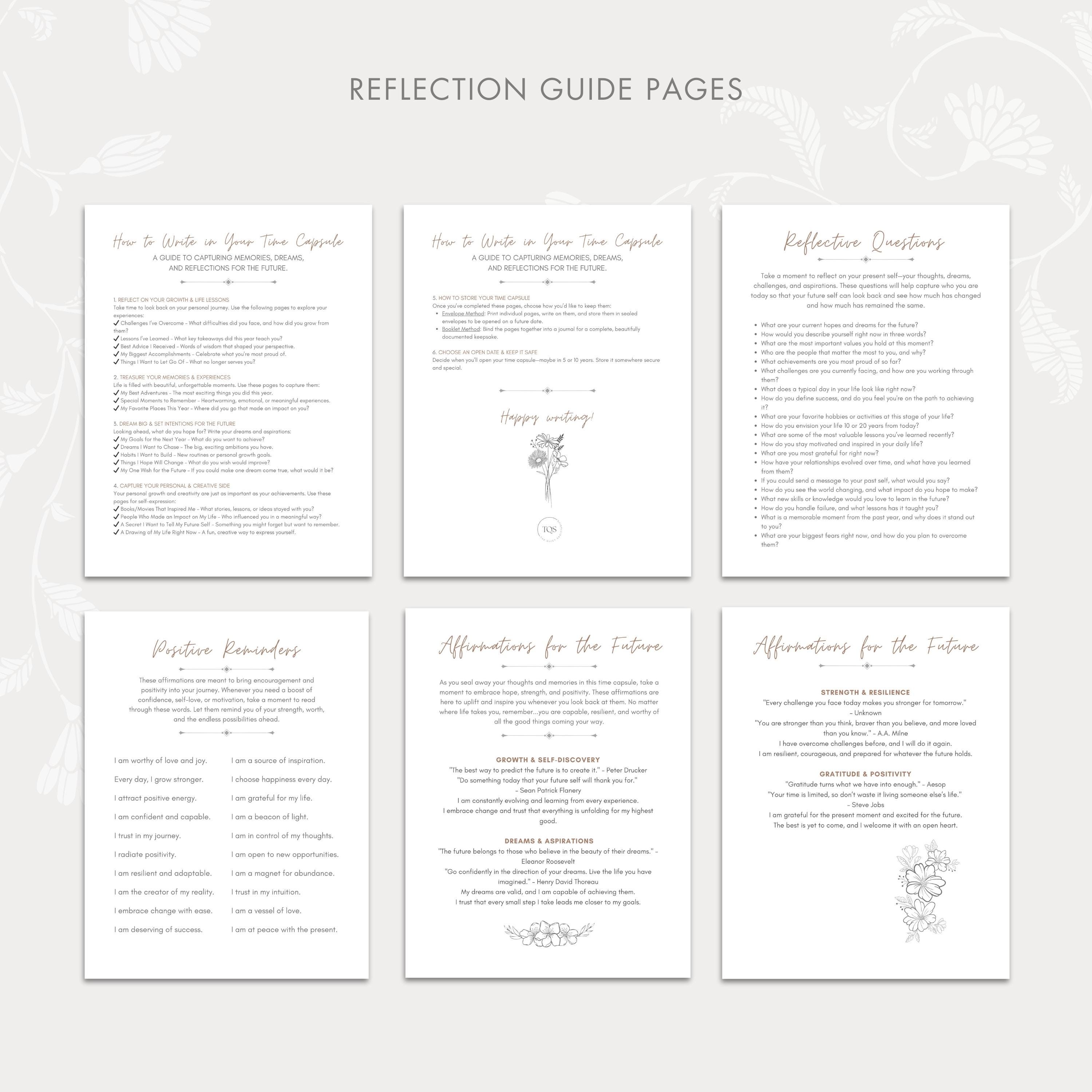 Time Capsule Letter Template | Personalized Letter to Future Me ...