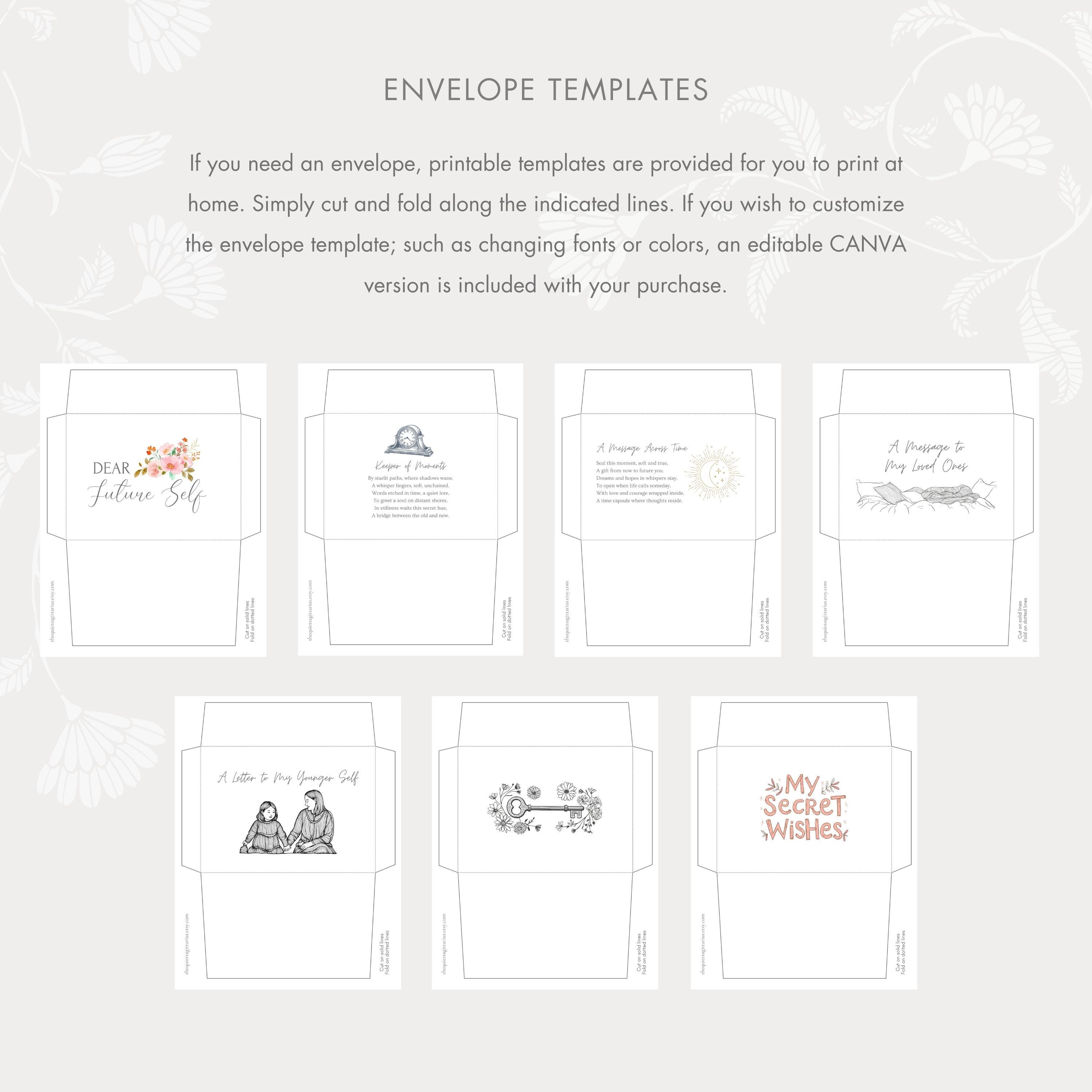 Time Capsule Letter Template | Personalized Letter to Future Me ...