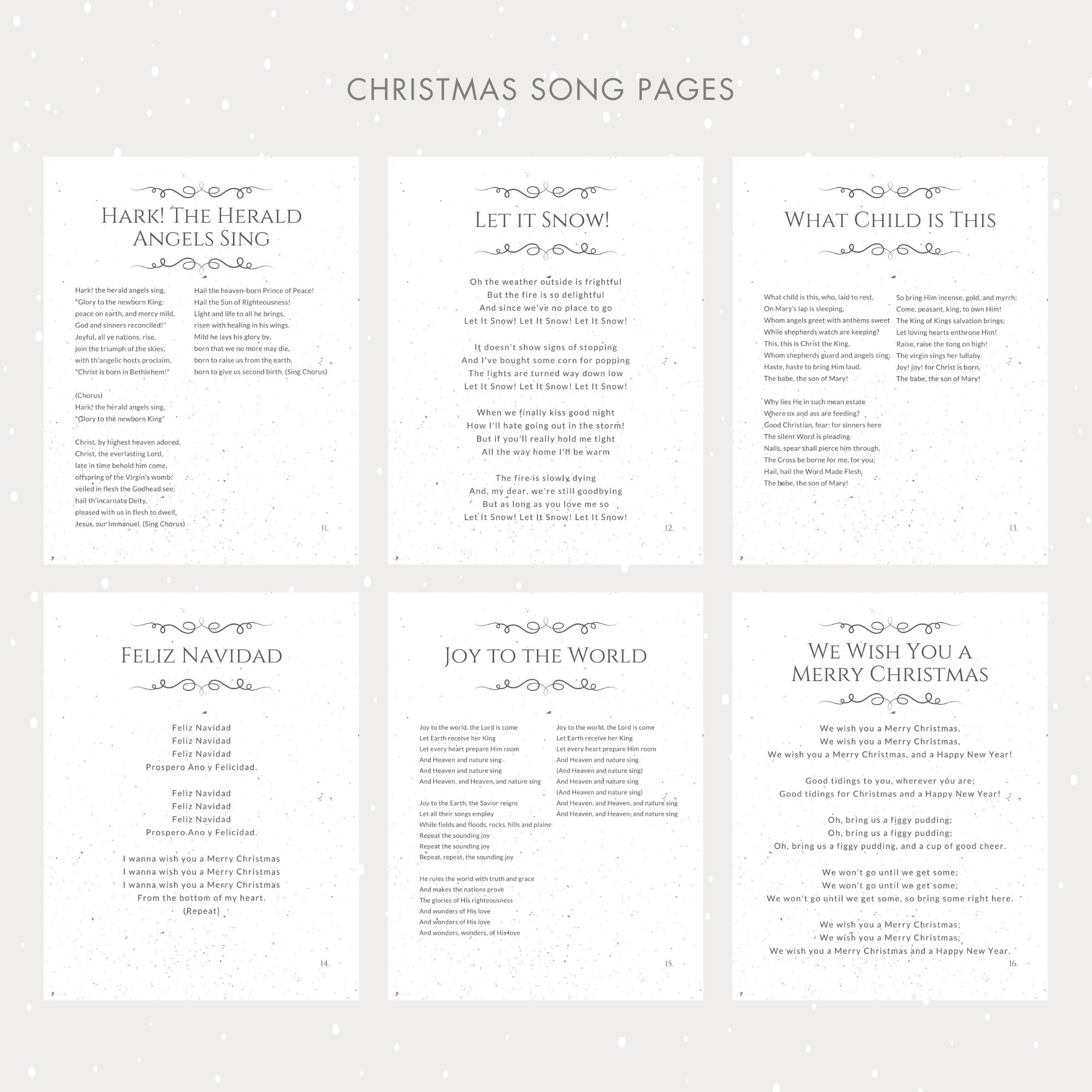 Christmas Carols Songbook Bundle | Printable PDF & Canva Editable ...