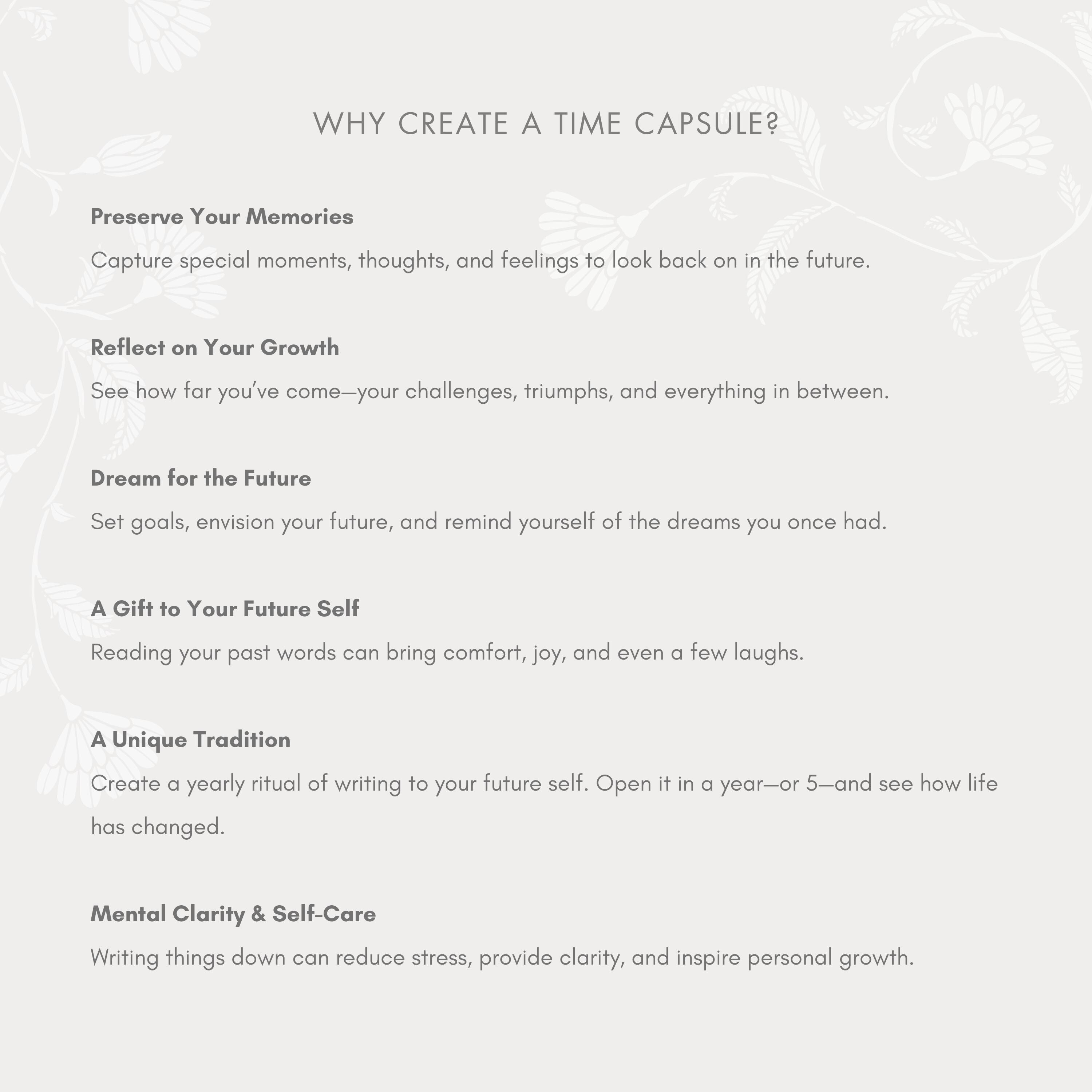 Time Capsule Letter Template | Personalized Letter to Future Me ...