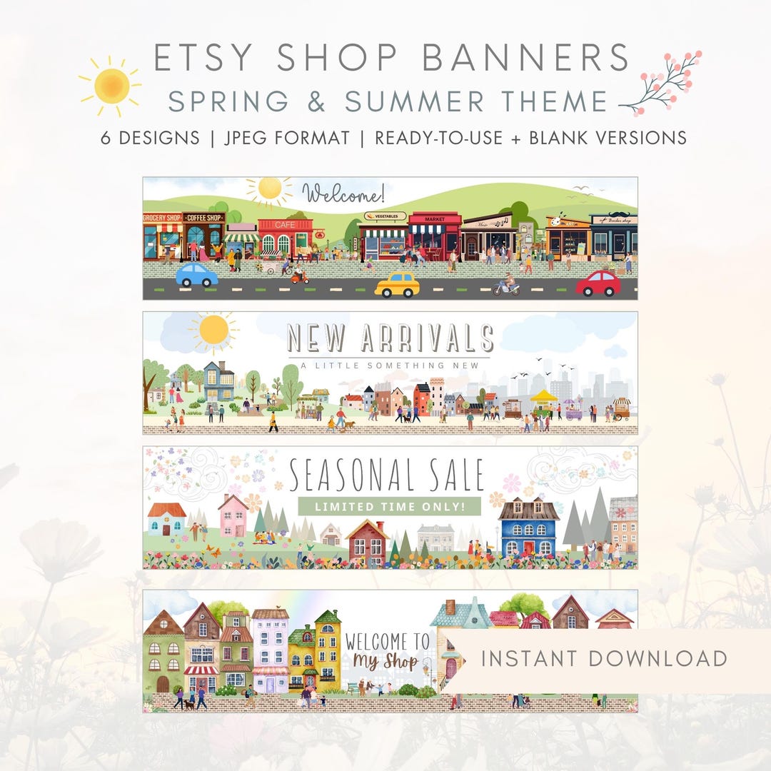 Etsy Shop Banners | JPEG Designs | Non Editable | Digital Download ...