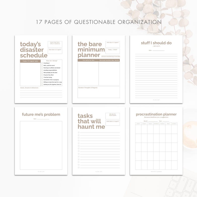 Funny Sarcastic Planner: Editable Canva Template (digital Download) - Etsy