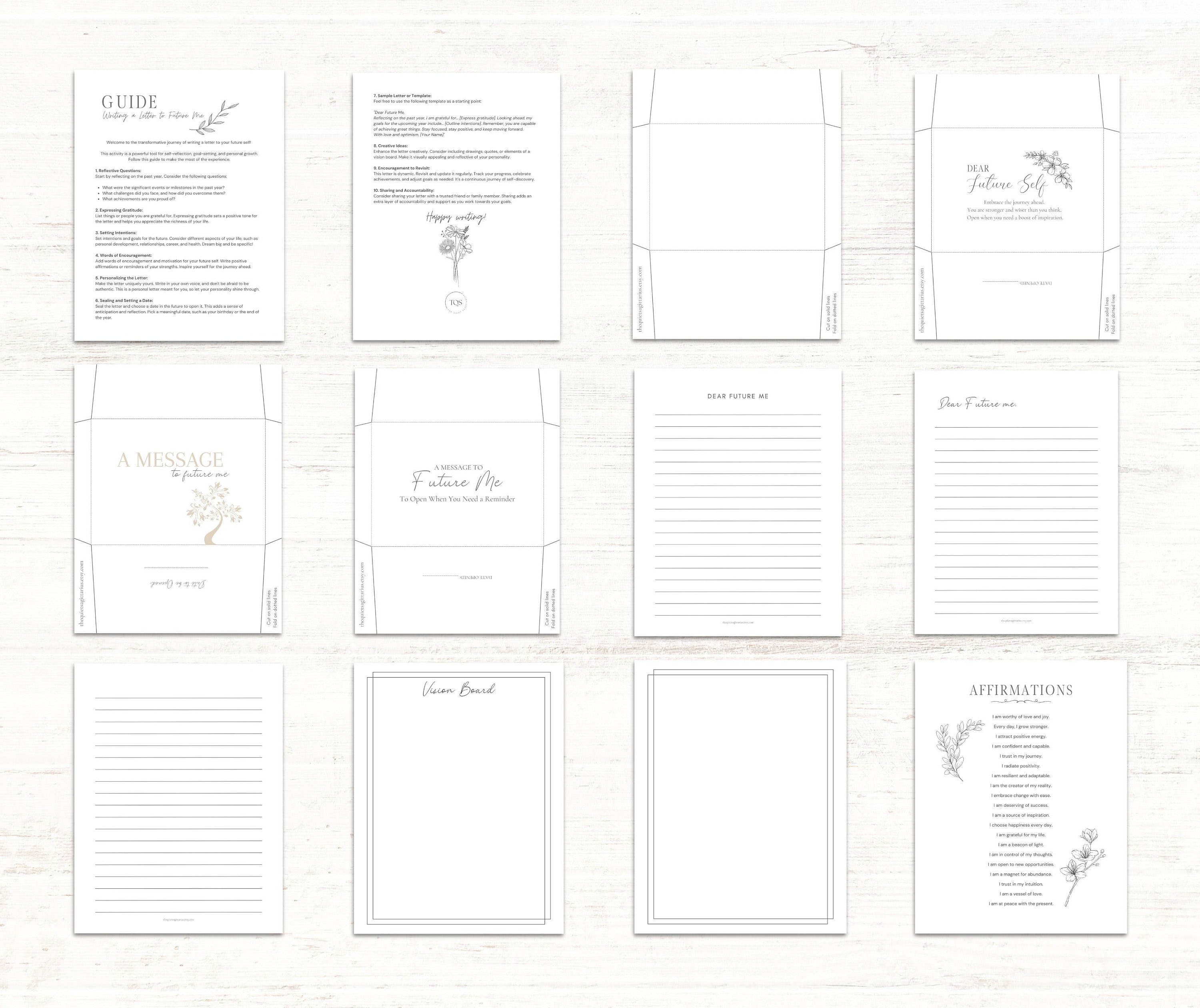 Time Capsule Letter Template, Personalized Letter to Future Me ...