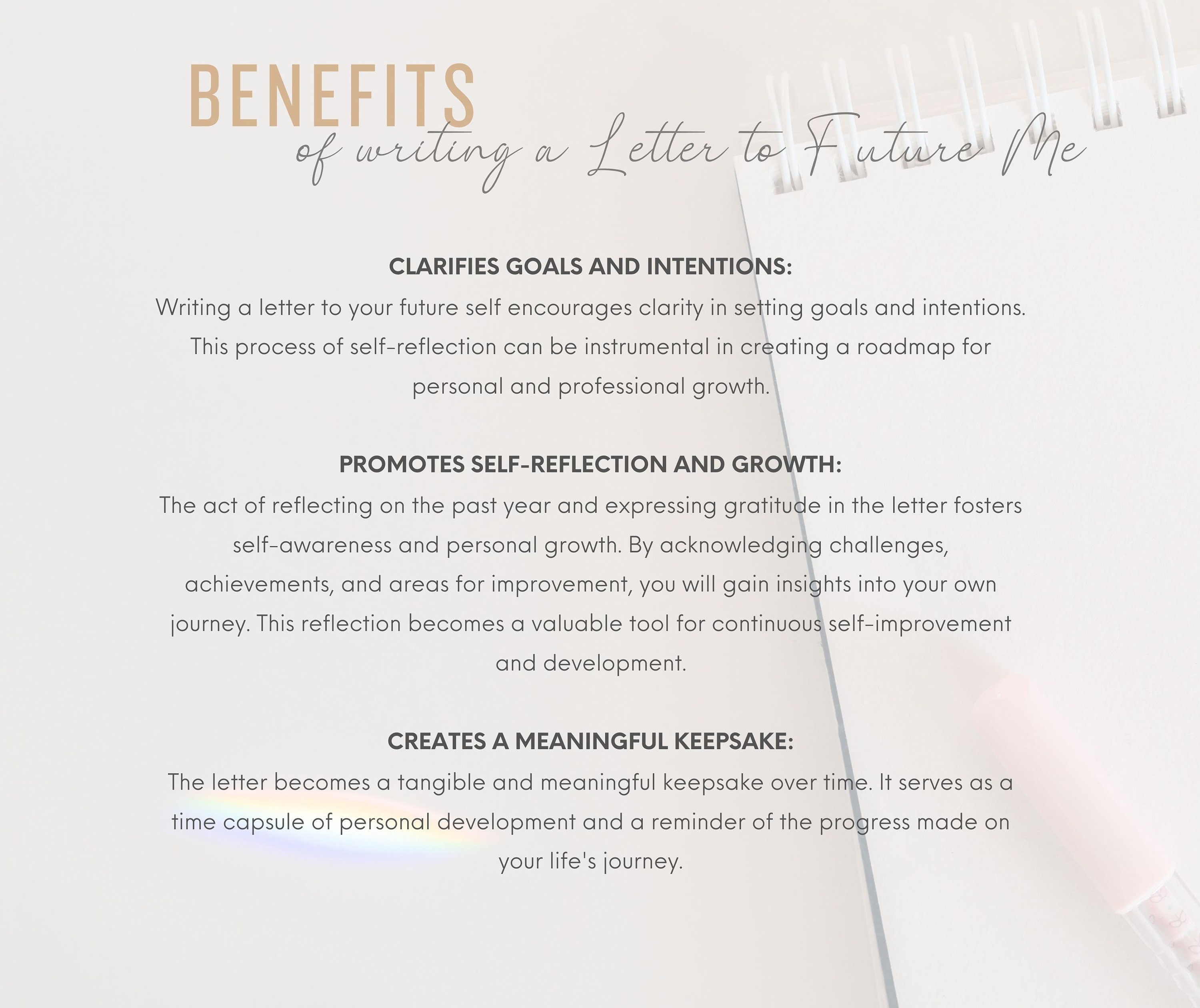 Time Capsule Letter Template, Personalized Letter to Future Me ...