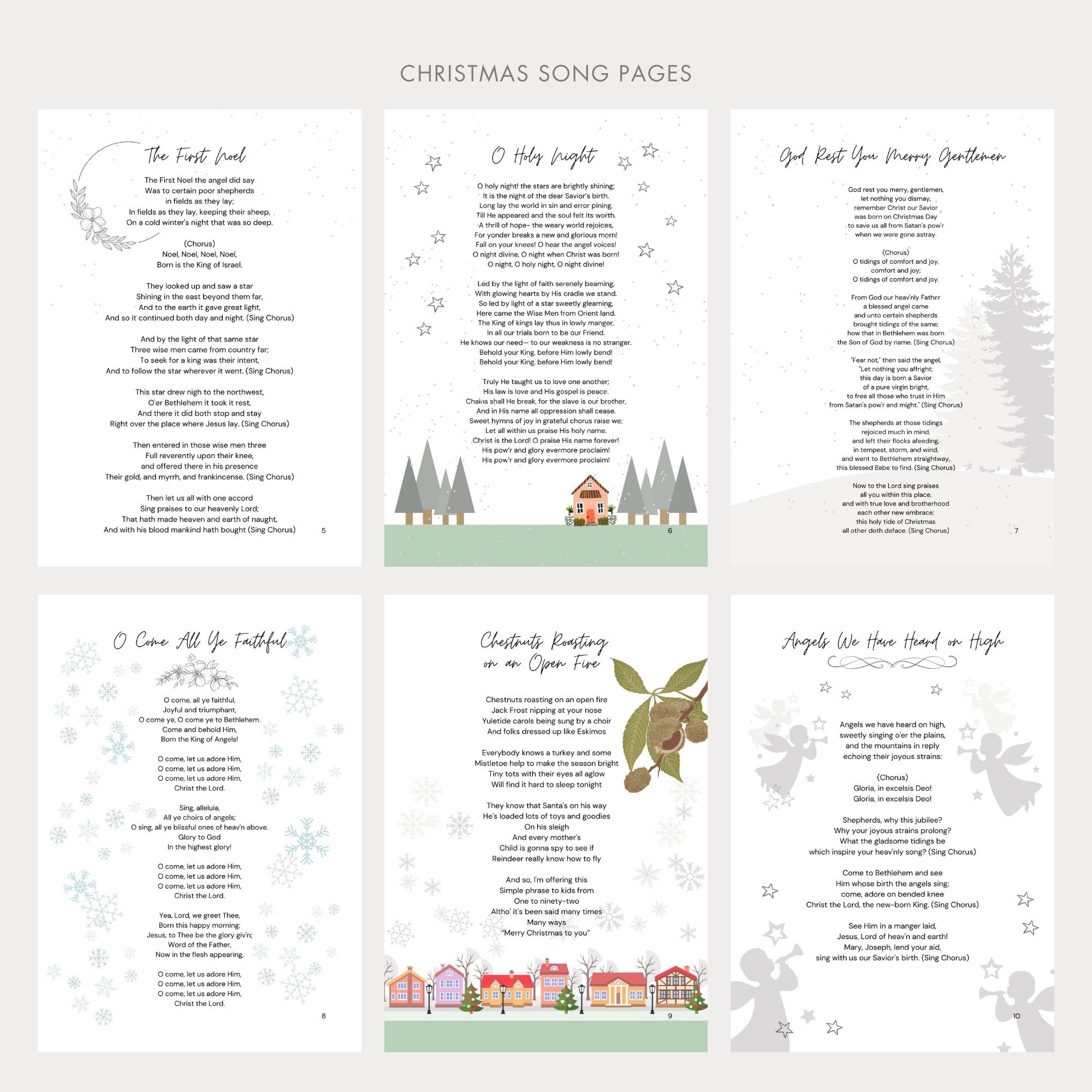 Christmas Carols Songbook Editable Template | Canva Template ...
