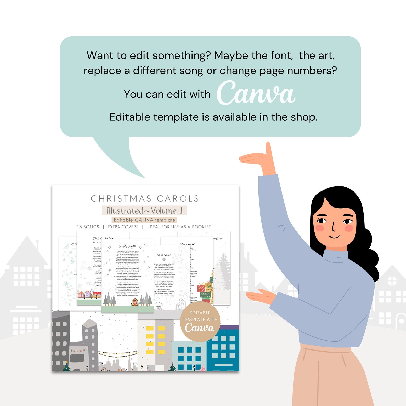 Christmas Carols Songbook Printable PDF | Singalong Caroling Book ...