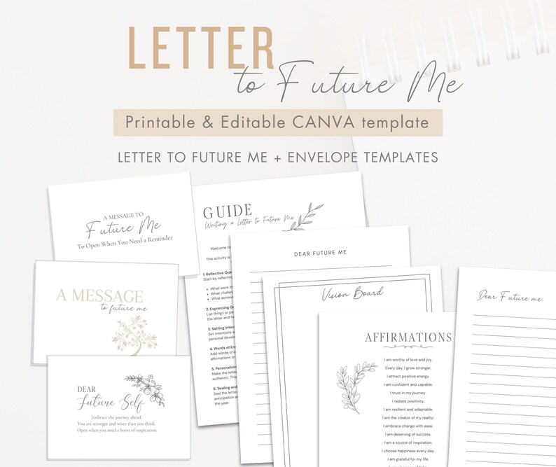 Time Capsule Letter Template, Personalized Letter to Future Me ...