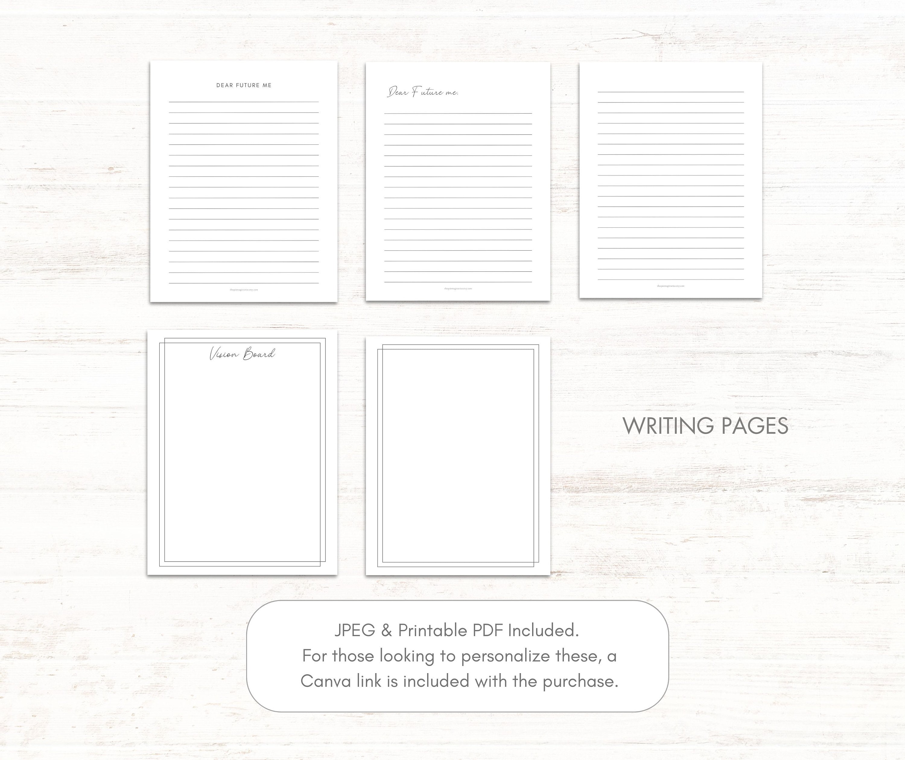 Time Capsule Letter Template, Personalized Letter to Future Me ...