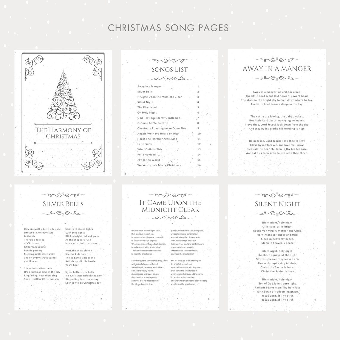 Christmas Carols Songbook Bundle | Printable PDF & Canva Editable ...