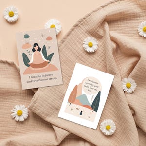 Calm Affirmation Cards, Printable Mindfulness and Positivity Daily ...