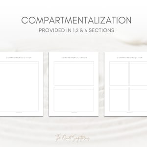 Brain Dump Printable: Life Organizer for Compartmentalization With Self ...