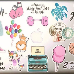 5 PCS Sticker Pack travel LARGE Pack 1 Cute Stickers / Waterproof ...
